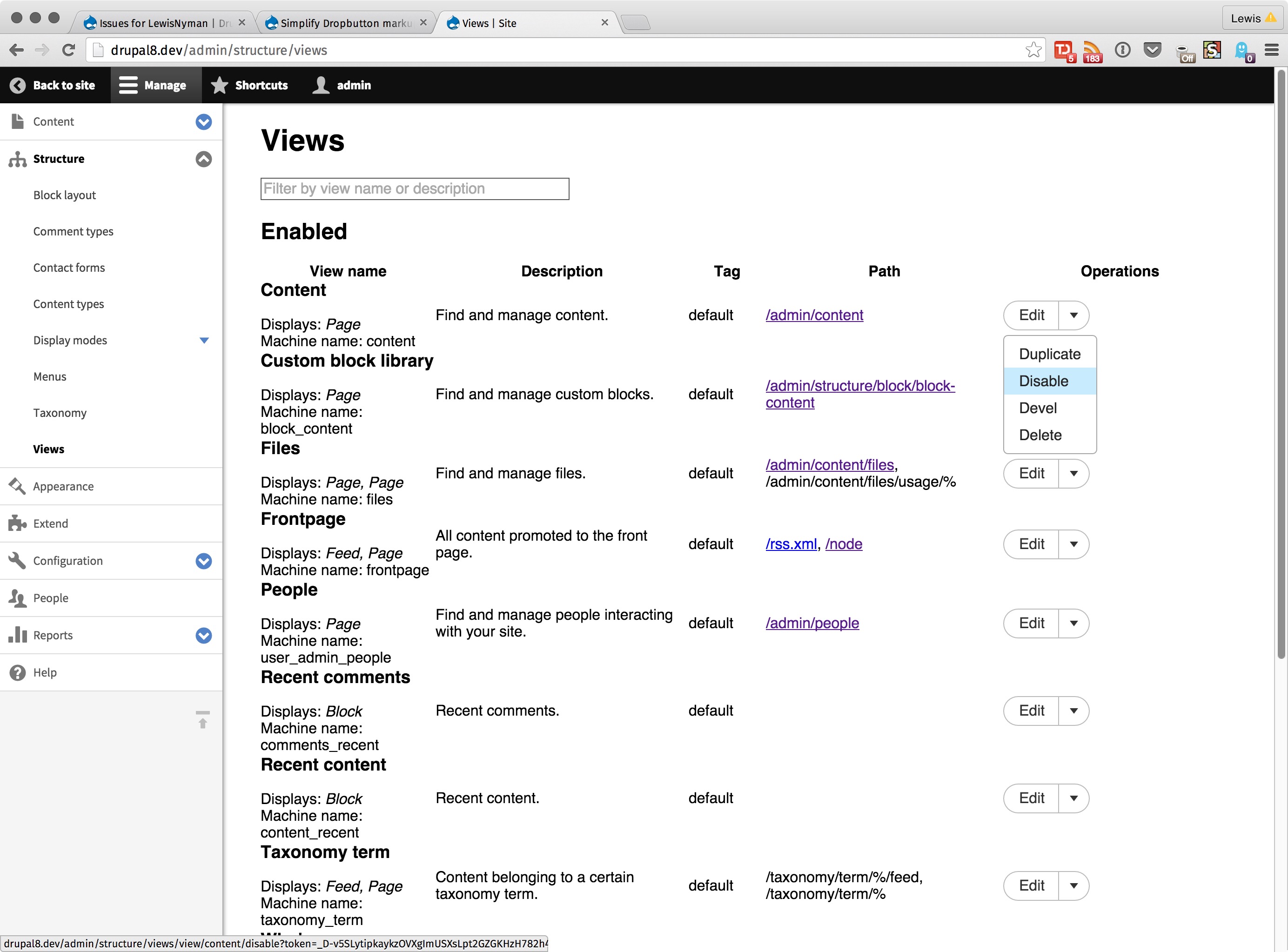 Simplify Dropbutton markup in line with our CSS standards [#2278473] | Drupal.org